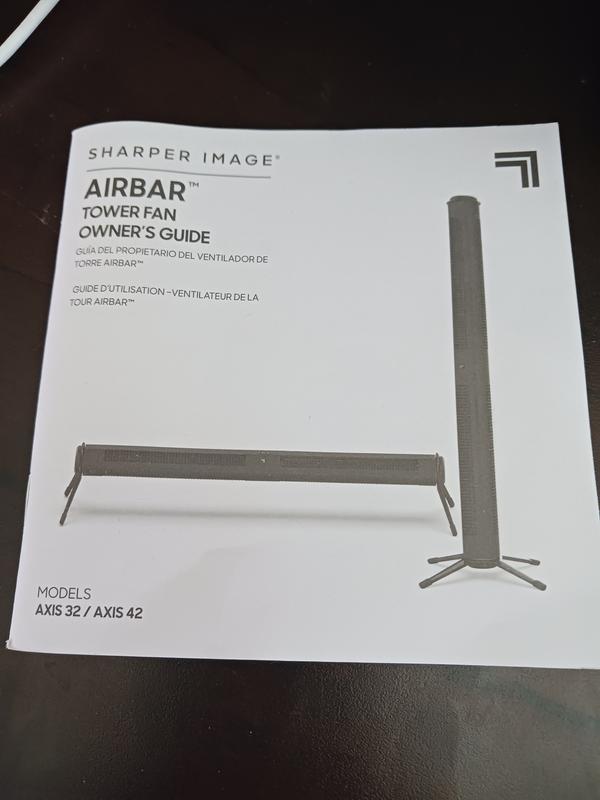 Sharper Image 34.93-in 120 -Volt High Velocity Indoor Black Tower Fan ...