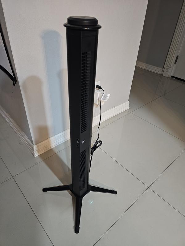 Sharper Image 34.93-in 120 -Volt High Velocity Indoor Black Tower Fan ...