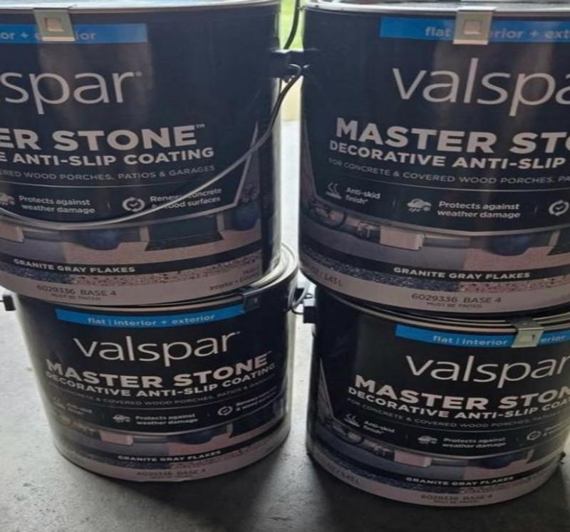 Valspar Master Stone 1-part Base 4, Sandy Shore Flakes Acrylic Concrete ...