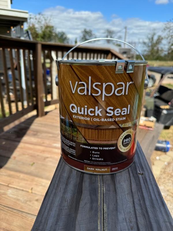 Valspar Quick Seal Pre-Tinted Dark Walnut Semi-transparent Exterior ...