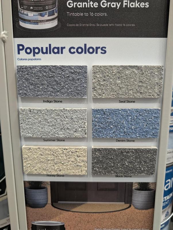 Valspar Master Stone 1-part Base 4, Granite Gray Flakes Acrylic ...