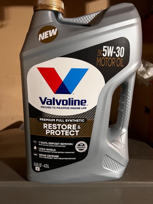Valvoline Restore & Protect Standard Full Synthetic Engine Oil 5W-20 5 Quart Reviews