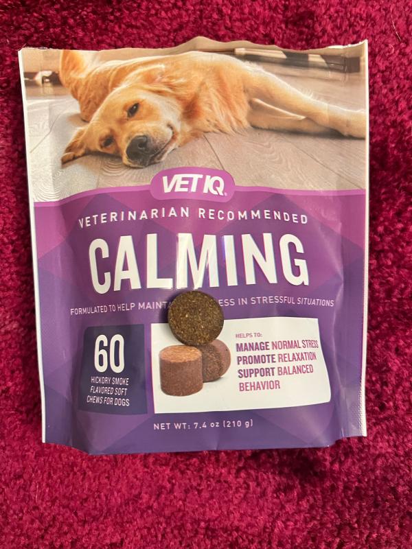 VetIQ Calming Hickory Smoke Flavor Soft Chews for Dogs, 7.4 oz., 60 Ct ...