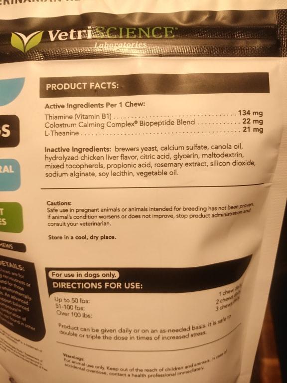 VetriScience Composure Calming Chews for Small Dogs, 30 Count