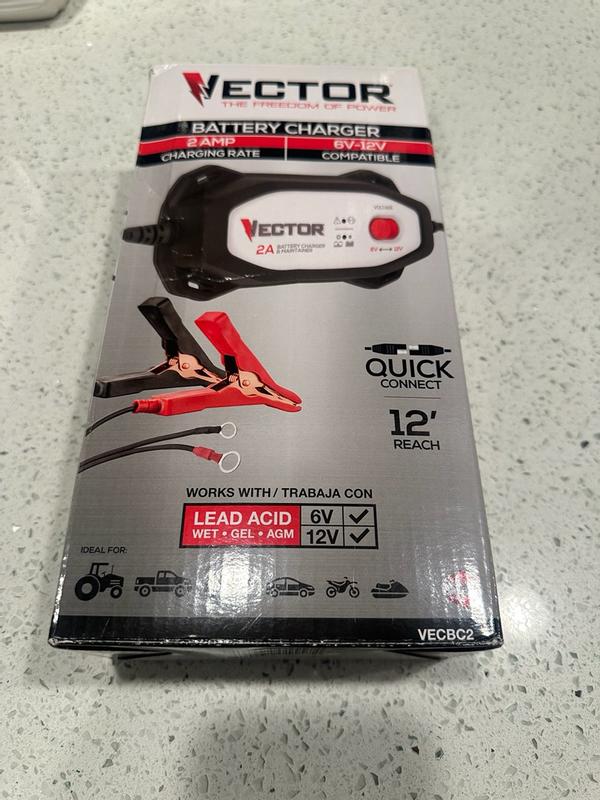VECTOR 2 -Amp 6/12-volt Car Battery Charger in the Car Battery Chargers ...