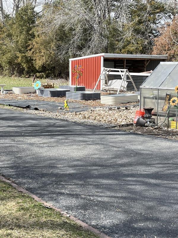 Vego Garden 30-cu ft 66-in W x 66-in L x 17-in H Modern Gray Galvanized ...