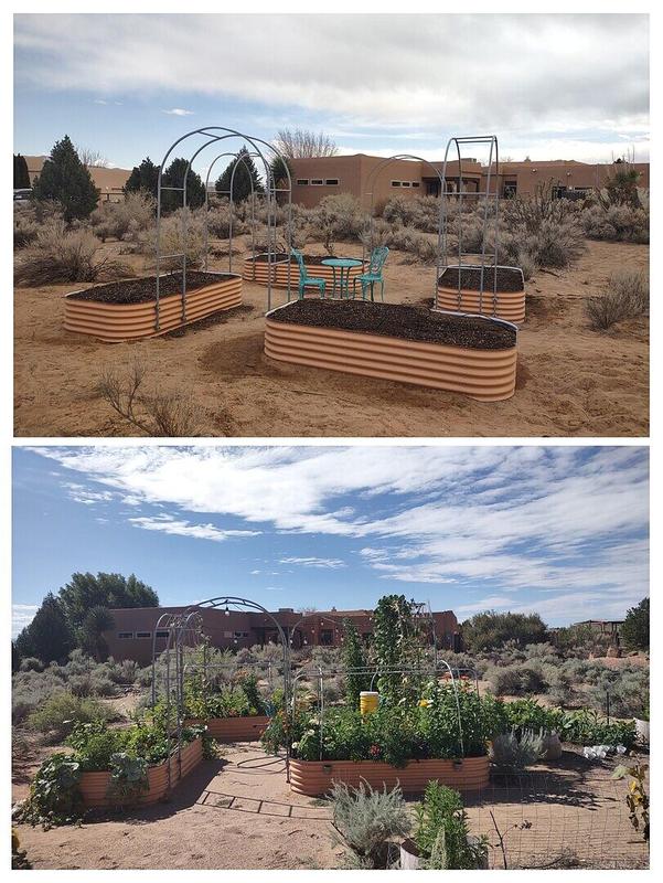 Vego Garden 45-cu ft 48-in W x 96-in L x 17-in H Terra Cotta Galvanized ...