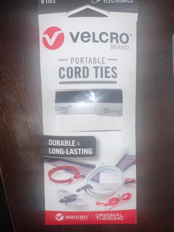 VELCRO Brand Multiple Colors/Finishes Portable Cord Ties Assorted 3 ...