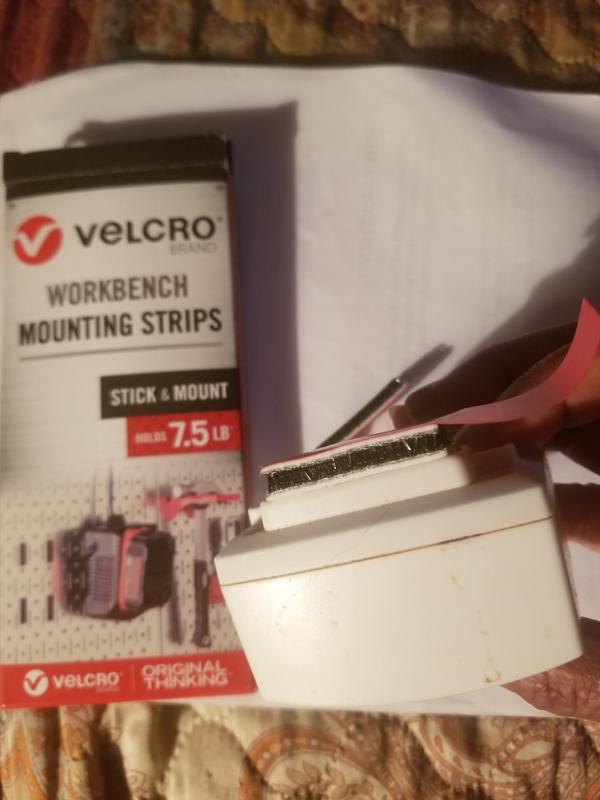 VELCRO Brand Black Workbench Mounting Strips 1/2In X 1/2In Black (20 ...