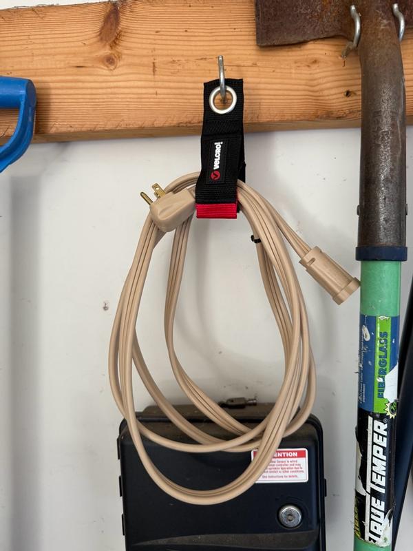VELCRO Brand Black Easy-hang Extension Cord Strap 1/2in X 10in (2-Pack ...