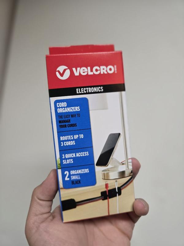 VELCRO Brand Electronics 2 -Piece 3-in x 3-in Plastic Black Cord/Cable ...