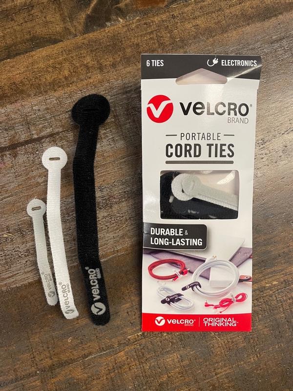 VELCRO Brand Multiple Colors/Finishes Portable Cord Ties Assorted 3 ...