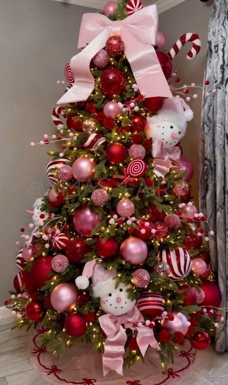 Vickerman 24-Pack Pink Ball Standard Indoor Ornament Set Shatterproof ...