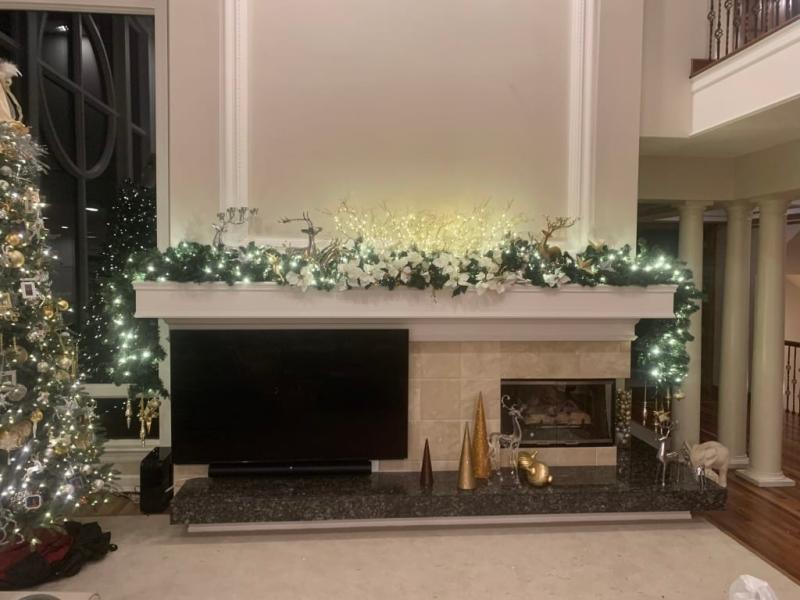 Vickerman 50' Cheyenne Artificial Christmas Garland with 350 Warm White ...