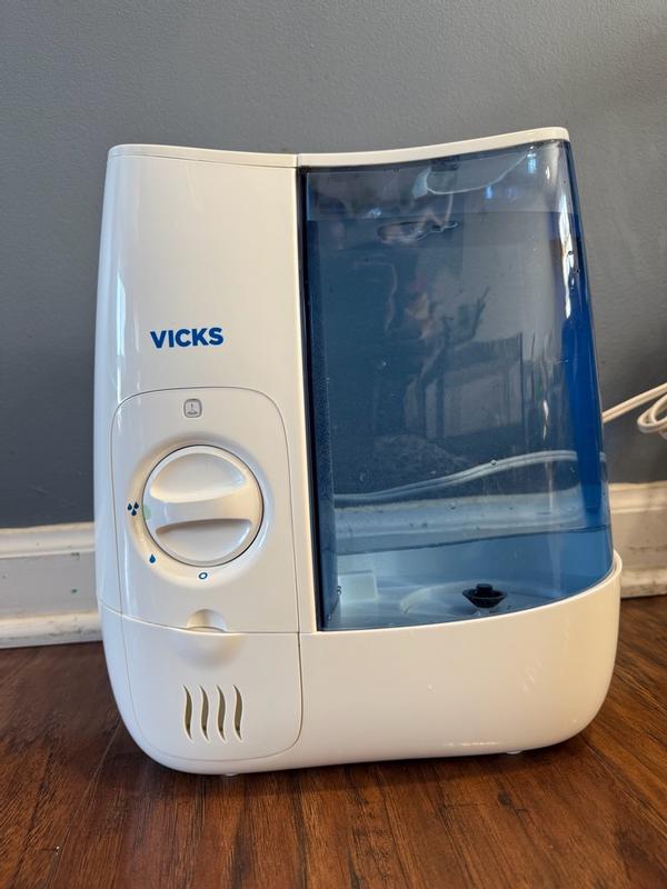 Vicks 1-Gallon Tabletop Warm Mist Mechanical Humidifier (For Rooms Up ...