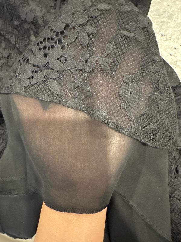 Buy Dare to Dream Lace Flounce Mini Slip, Jet Black - Order Slips ...