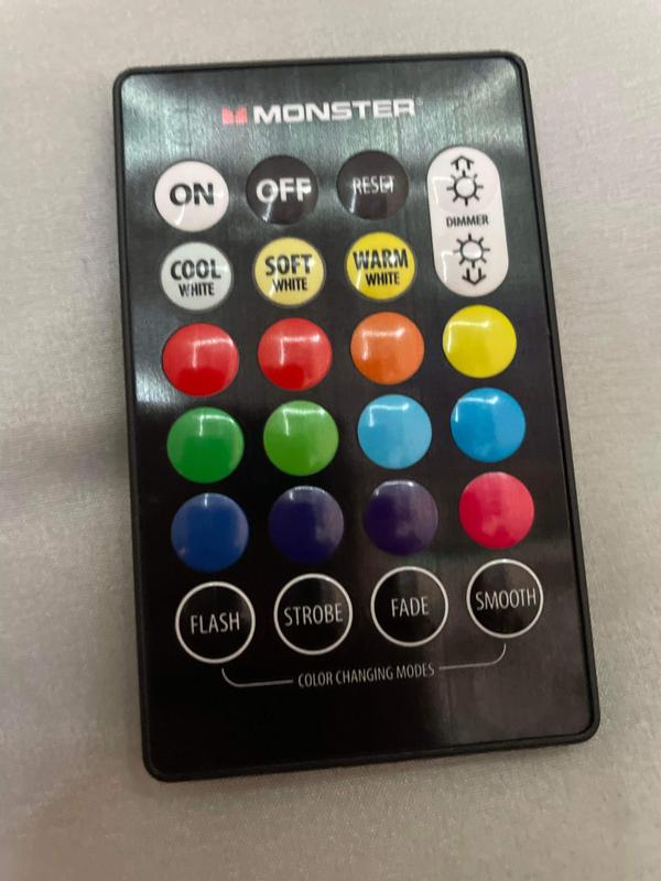 Monster 0.5-ft Plug-in White Indoor String Light Multicolor LED Novelty ...