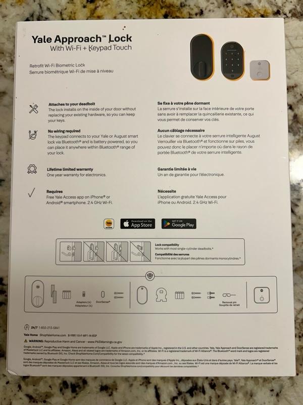 Yale Approach Retrofit Silver Smart Lock Electronic Deadbolt with Wifi ...