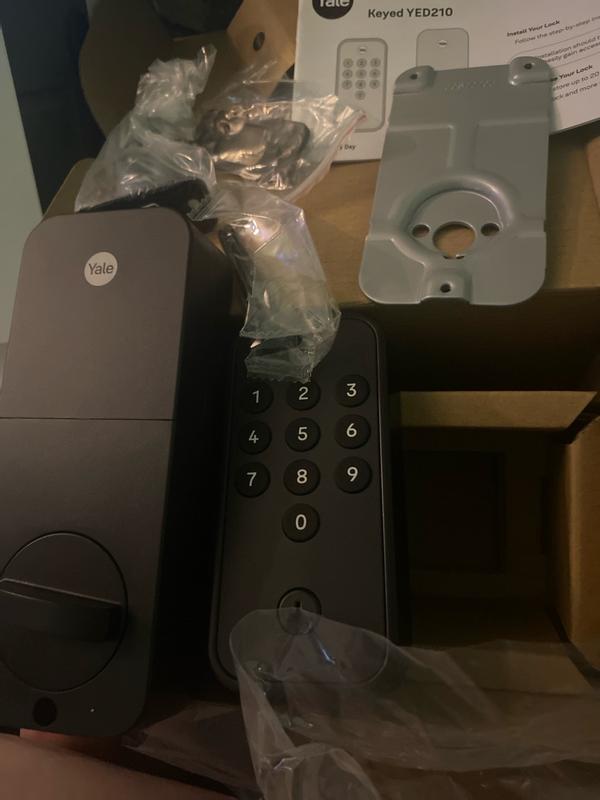 Yale Code Black Suede Electronic Deadbolt with Keypad YED210-NR-BSP at ...