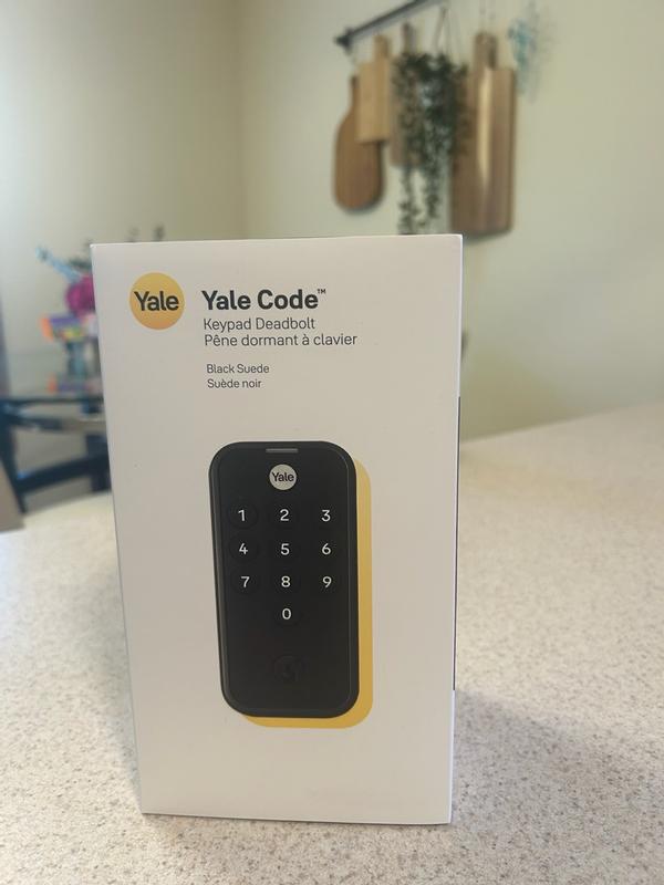 Yale Code Black Suede Electronic Deadbolt with Keypad YED210-NR-BSP at ...
