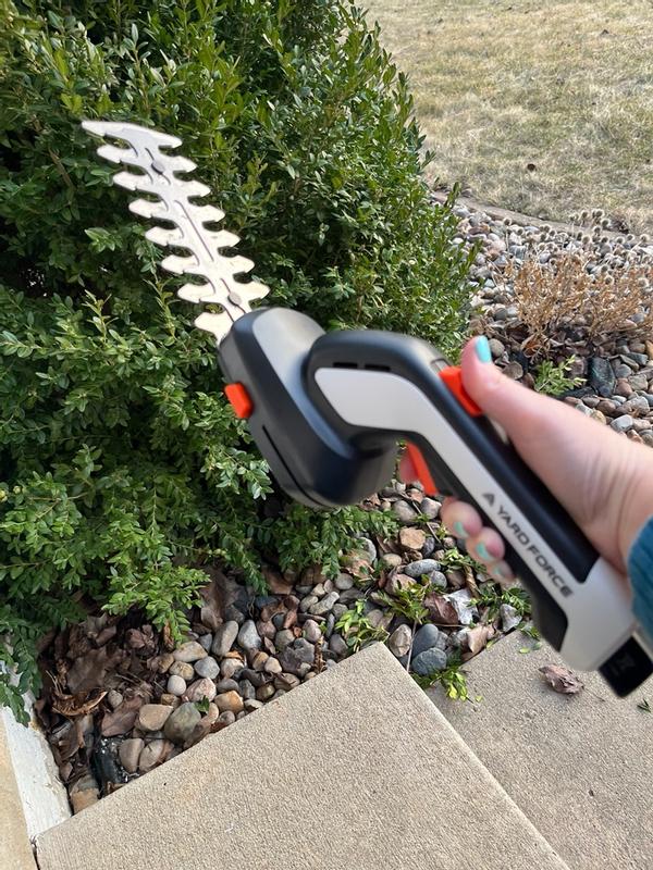 Yard Force 4V Multi-Tool Garden KitPruner 1/2 in., 6 in. Shrubber, Grass Shears, Trowel/Rake ...