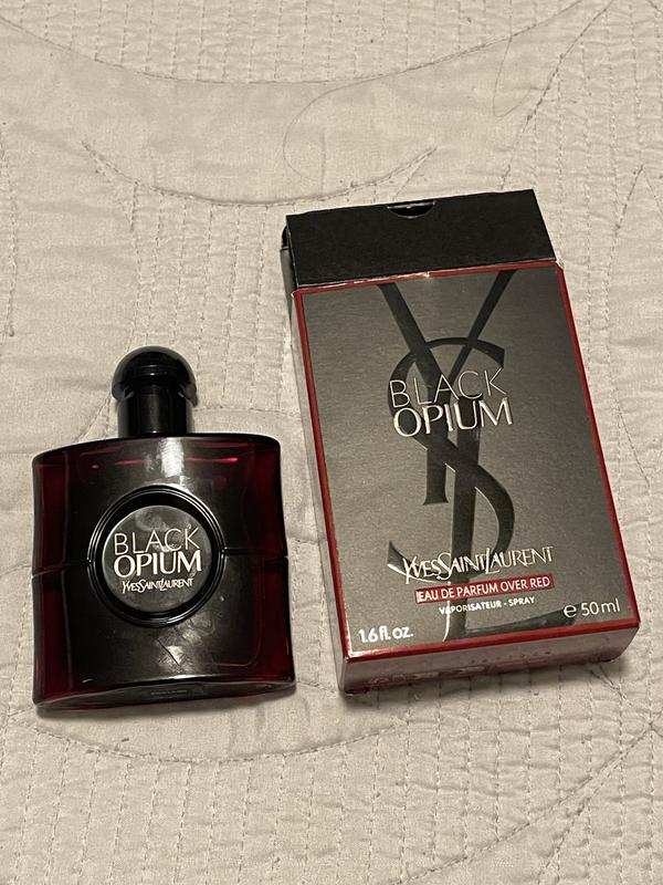 Yves Saint Laurent Black Opium Eau de Parfum Over Red Fragrance ...