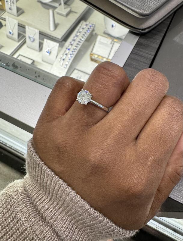 1 CT. Certified Lab Created Diamond Solitaire Engagement Ring in 14K White Gold F VS2 Zales