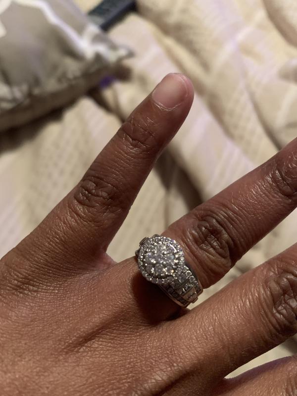 2 CT. T.W. Diamond Cluster Engagement Ring in 14K White Gold Zales Outlet