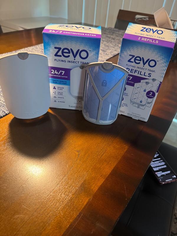 Zevo Flying Insect Trap (1 Plug-In Base + 1 Cartridge) Indoor Insect ...