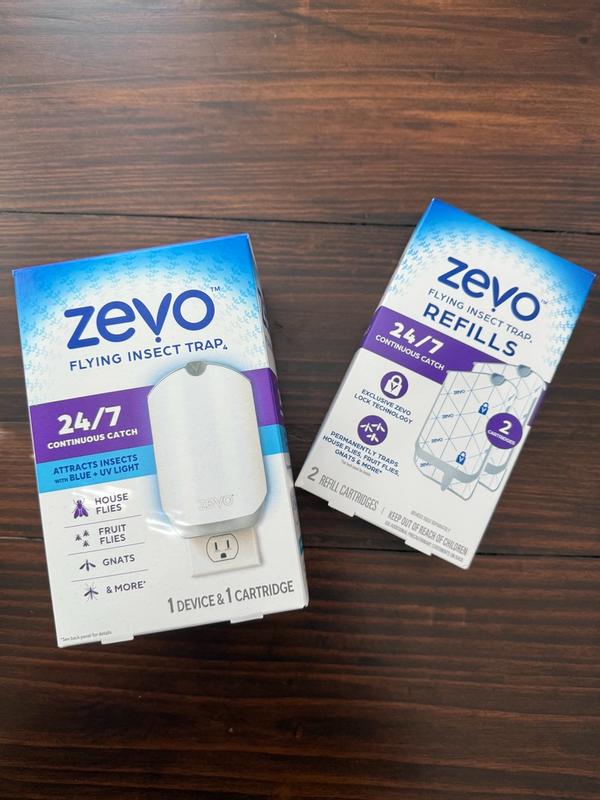 Zevo Flying Insect Trap, Fly Trap Refill Cartridges (2 Cartridges ...