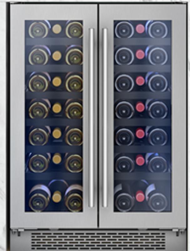 Zephyr Presrv 24-in W 42-Bottles Stainless Steel Dual Zone Cooling ...