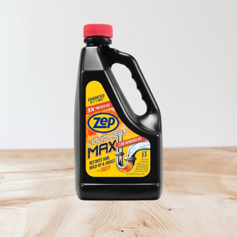 Zep Liquid Heat Max Clog Remover Gel 4 -Pack 128 Fluid ounce(s) Drain ...