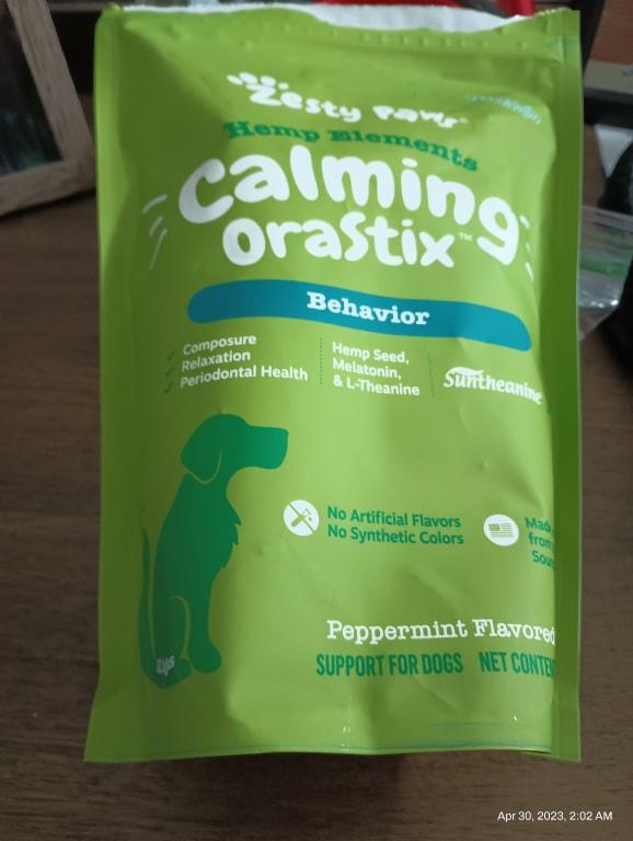 Zesty Paws Hemp & Peppermint Calming Dental Sticks for Dogs