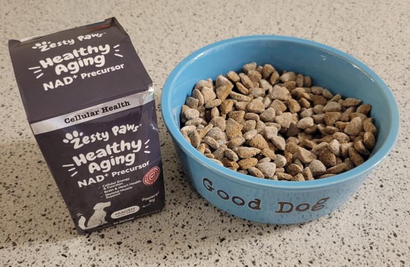 Zesty Paws Healthy Aging Niagen Powder for Dogs, 2.1 oz., Count of 30 ...