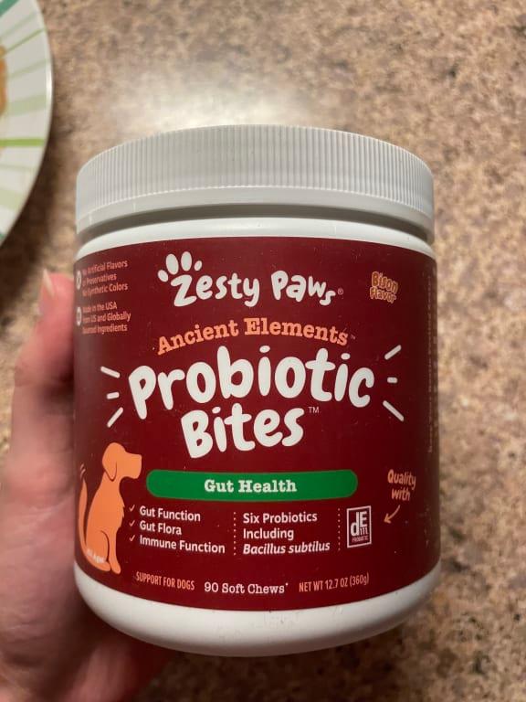 Zesty Paws Bison Ancient Elements Probiotic Bites for Dogs, 10.4 oz ...