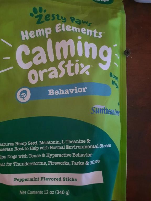 Zesty Paws Hemp & Peppermint Calming Dental Sticks for Dogs
