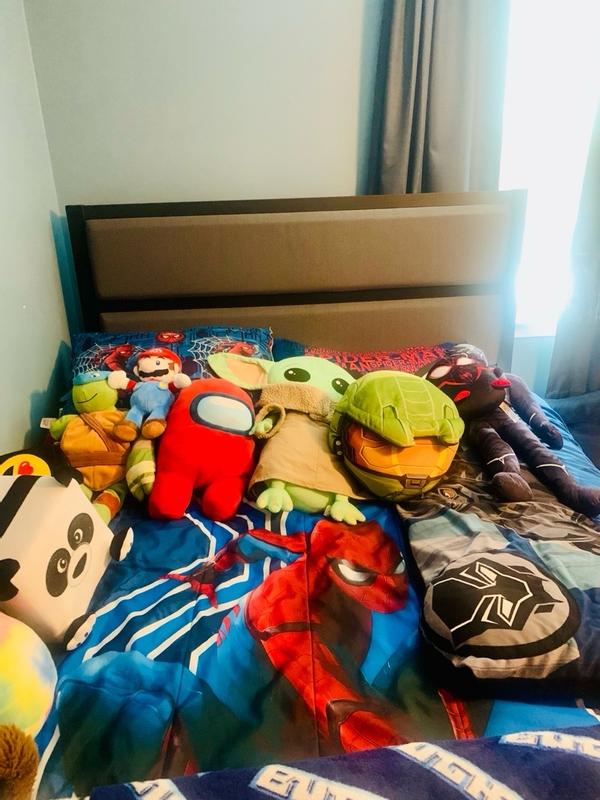 Zinus Gray Full Polyester Upholstered Headboard CLO-AMSH-F at Lowes.com