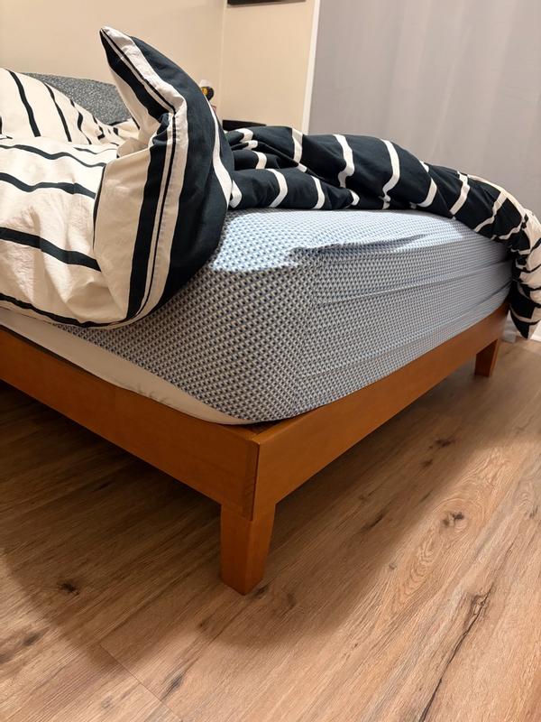 Best Price Mattress Twin Natural Wood Wood Platform Bed in the Beds ...