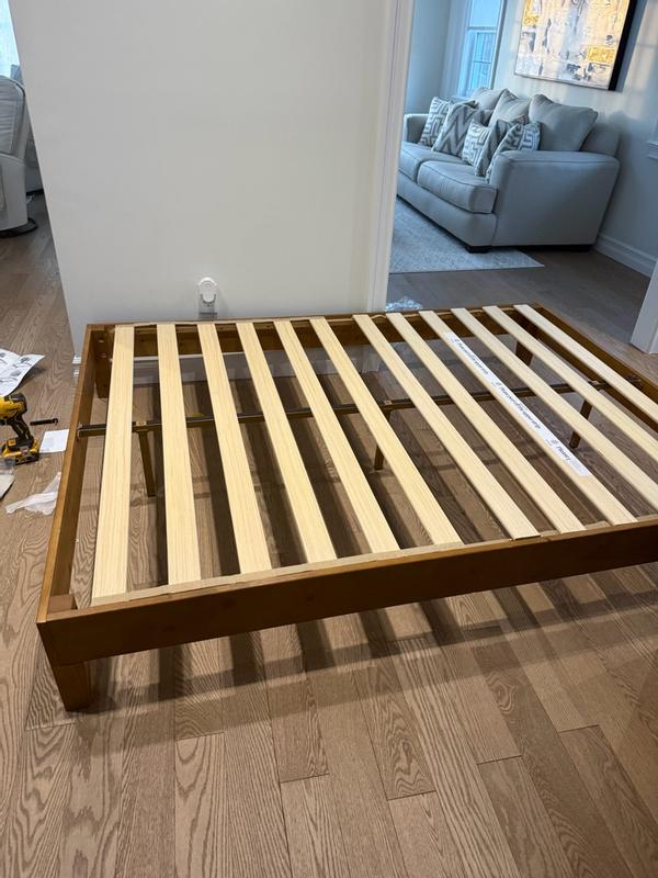 Best Price Mattress Twin Natural Wood Wood Platform Bed in the Beds ...
