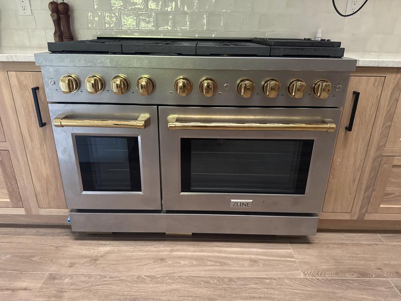 ZLINE KITCHEN & BATH Legacy 48-in 4.2-cu ft / 1.8-cu ft Convection Oven ...