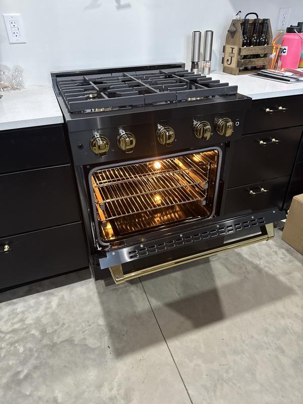 ZLINE KITCHEN & BATH Paramount 48-in 4.2-cu ft / 2.5-cu ft Convection ...