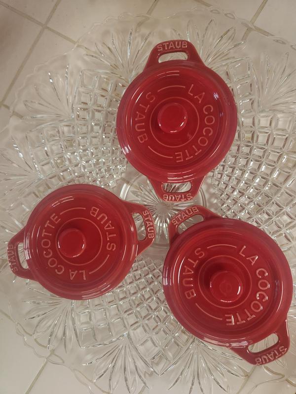 STAUB Cast Iron Mini Round Cocotte Dutch Oven 0.25quart serves 1 Made ...
