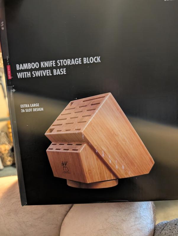 Zwilling 26slot Bamboo Swivel Knife Block in the Cutlery department at ...